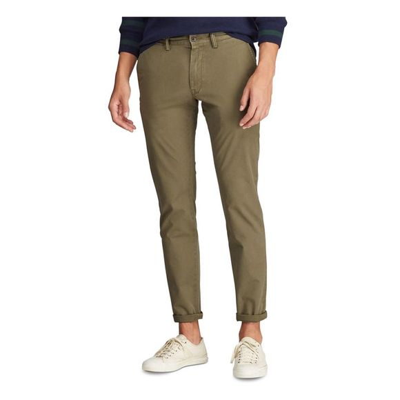 Polo Ralph Lauren | Pants | Polo Ralph Lauren Mens Green Slim Fit Stretch Chino Pants 33 X 32 ...